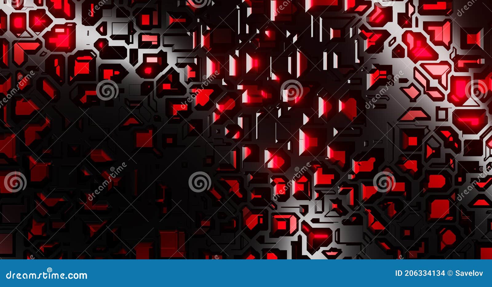 Render with Cyber Red Abstract Geometric Background Stock Illustration ...