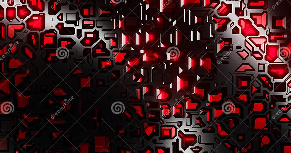 Render with Cyber Red Abstract Geometric Background Stock Illustration ...