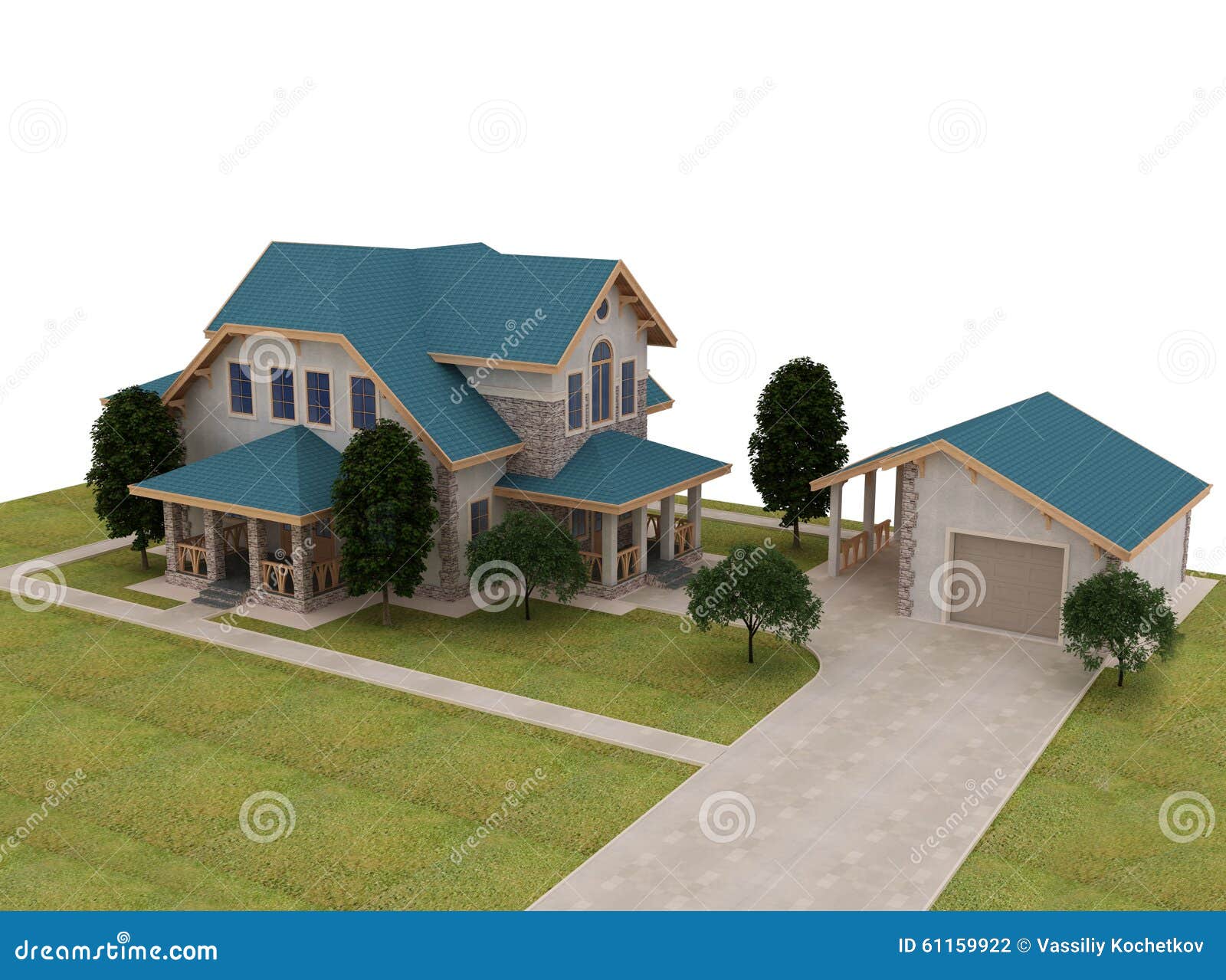 3d Render Of Roof Tiles Royalty-Free Stock Image | CartoonDealer.com ...