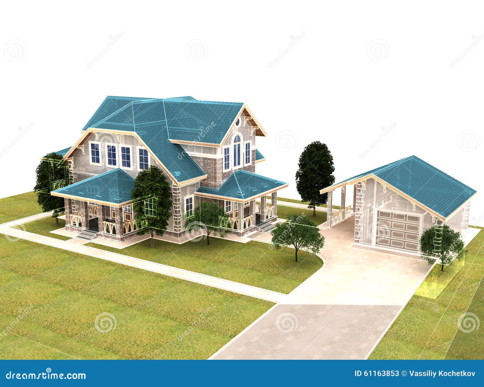 3d Render Of Roof Tiles Royalty-Free Stock Image | CartoonDealer.com ...