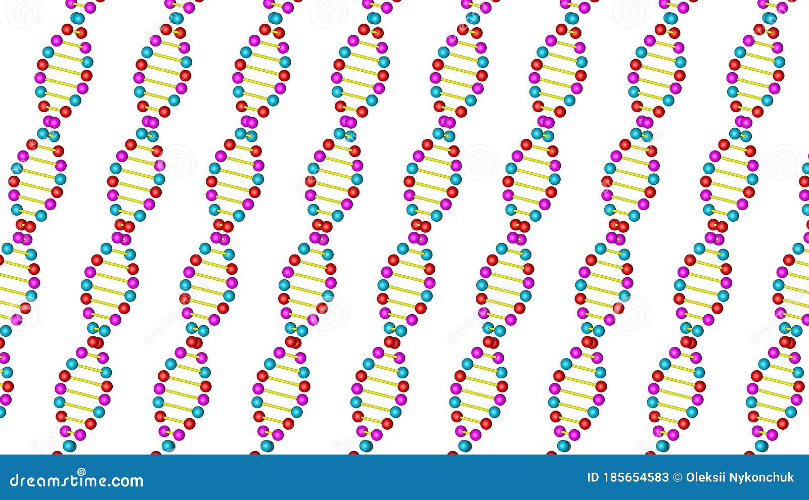 Render 3d DNA Model on a White Background Stock Illustration ...