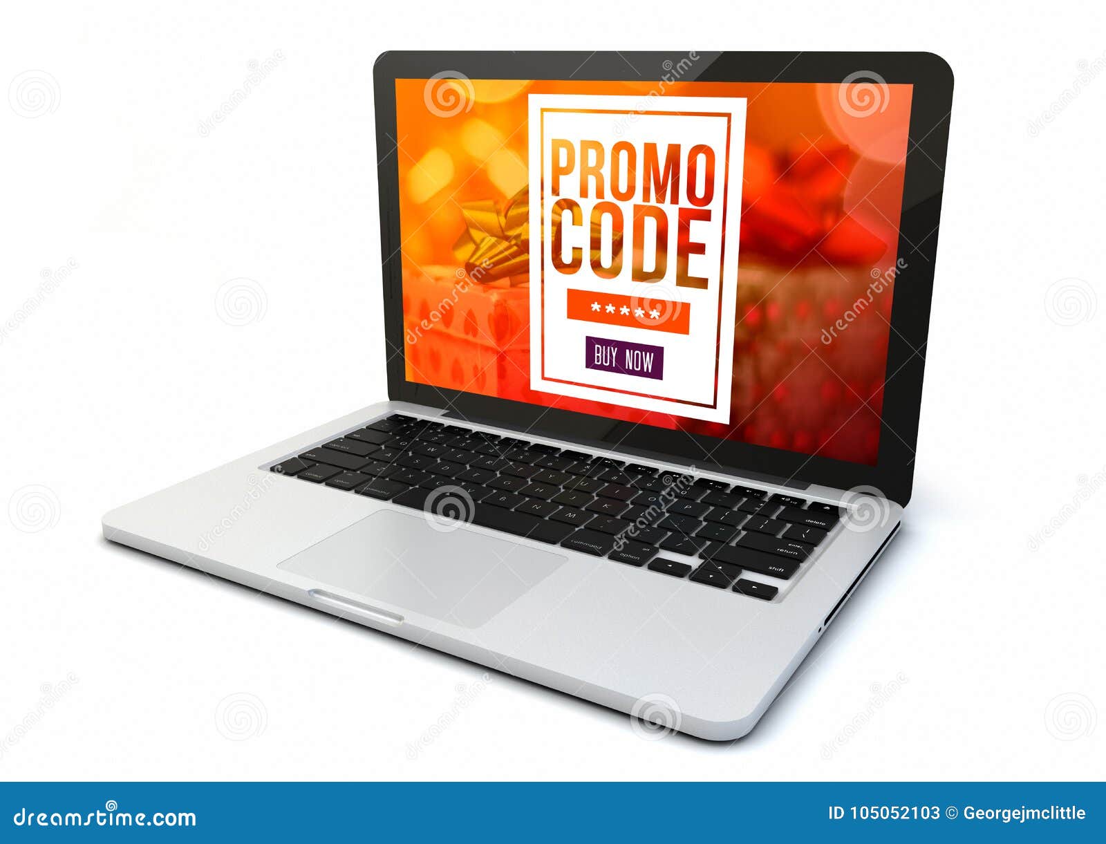 Laptop promo code stock image. Image of ribbon, invitation - 105052103