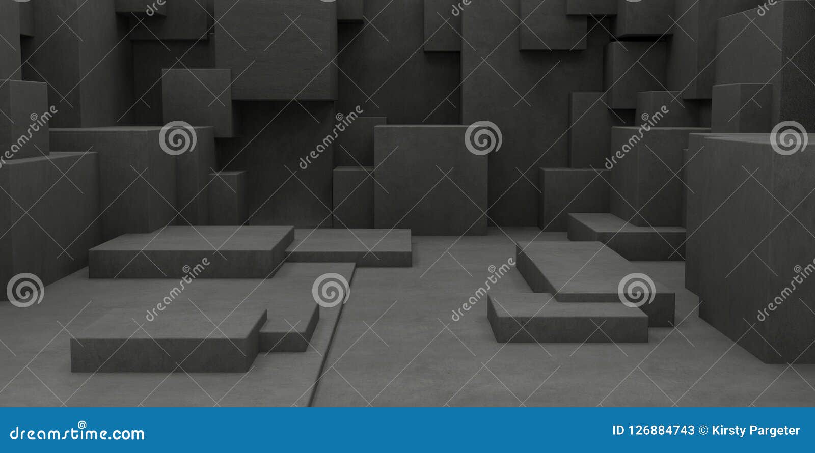 3D Geometric Abstract Cuboid Wallpaper Background Stock Illustration ...