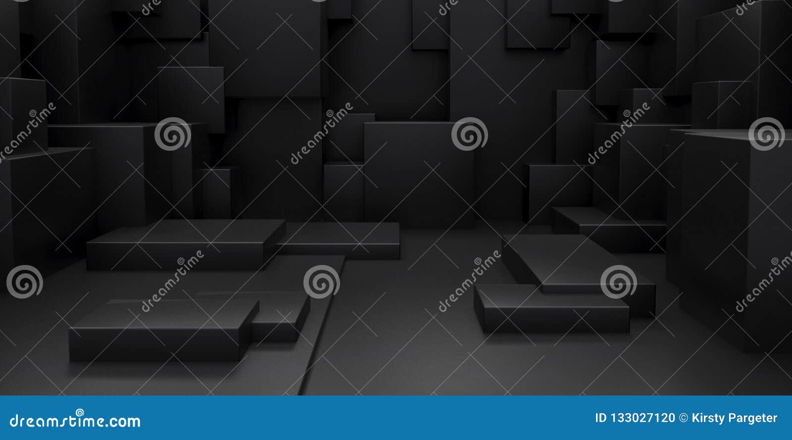 3D Geometric Abstract Cuboid Wallpaper Background Stock Illustration ...