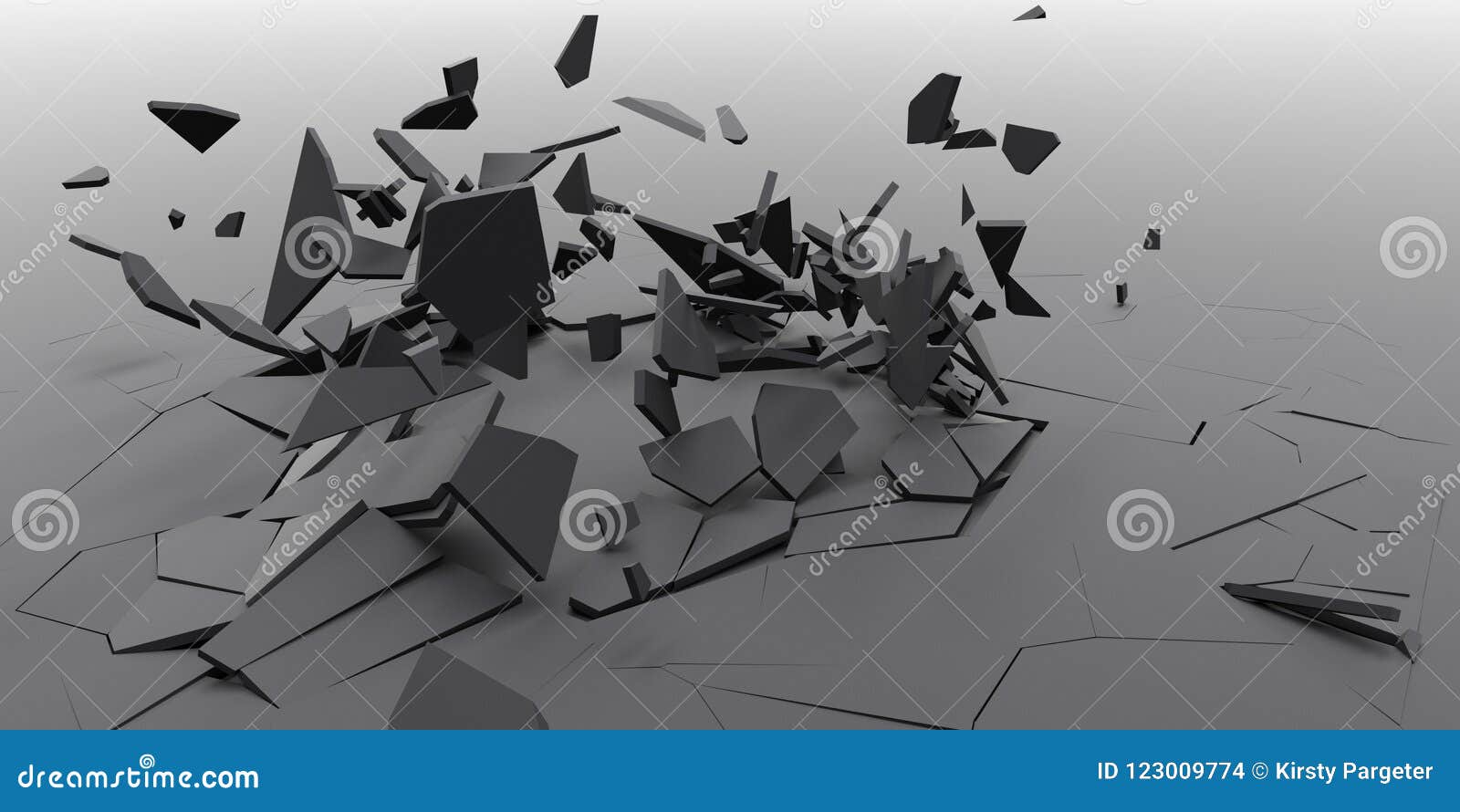 3D Shatter Abstract Wallpaper Background Stock Illustration ...