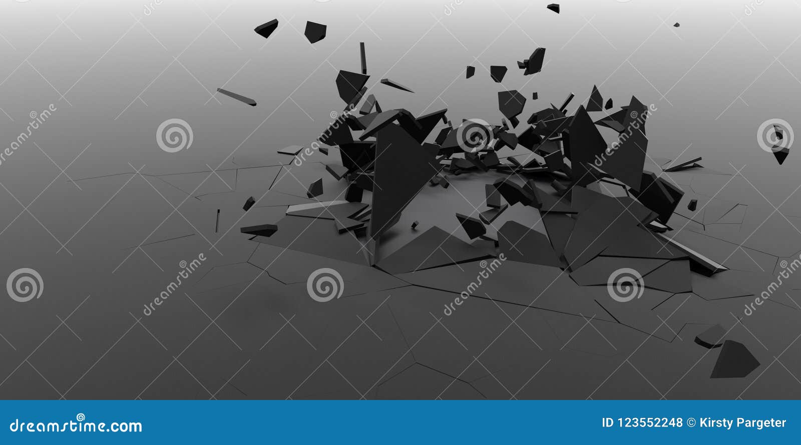 3D Shatter Abstract Wallpaper Background Stock Illustration ...