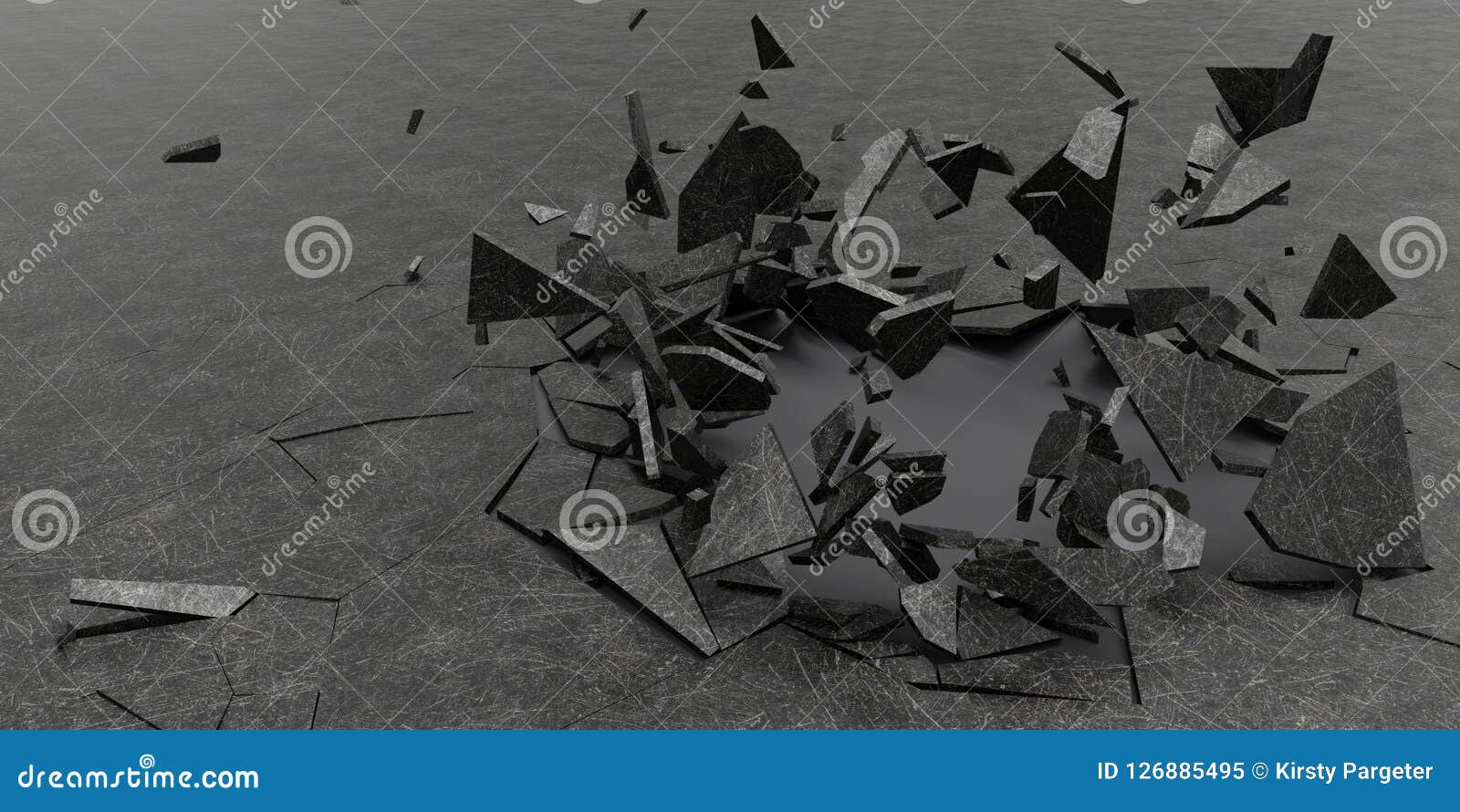 3D Shatter Abstract Wallpaper Background Stock Illustration ...