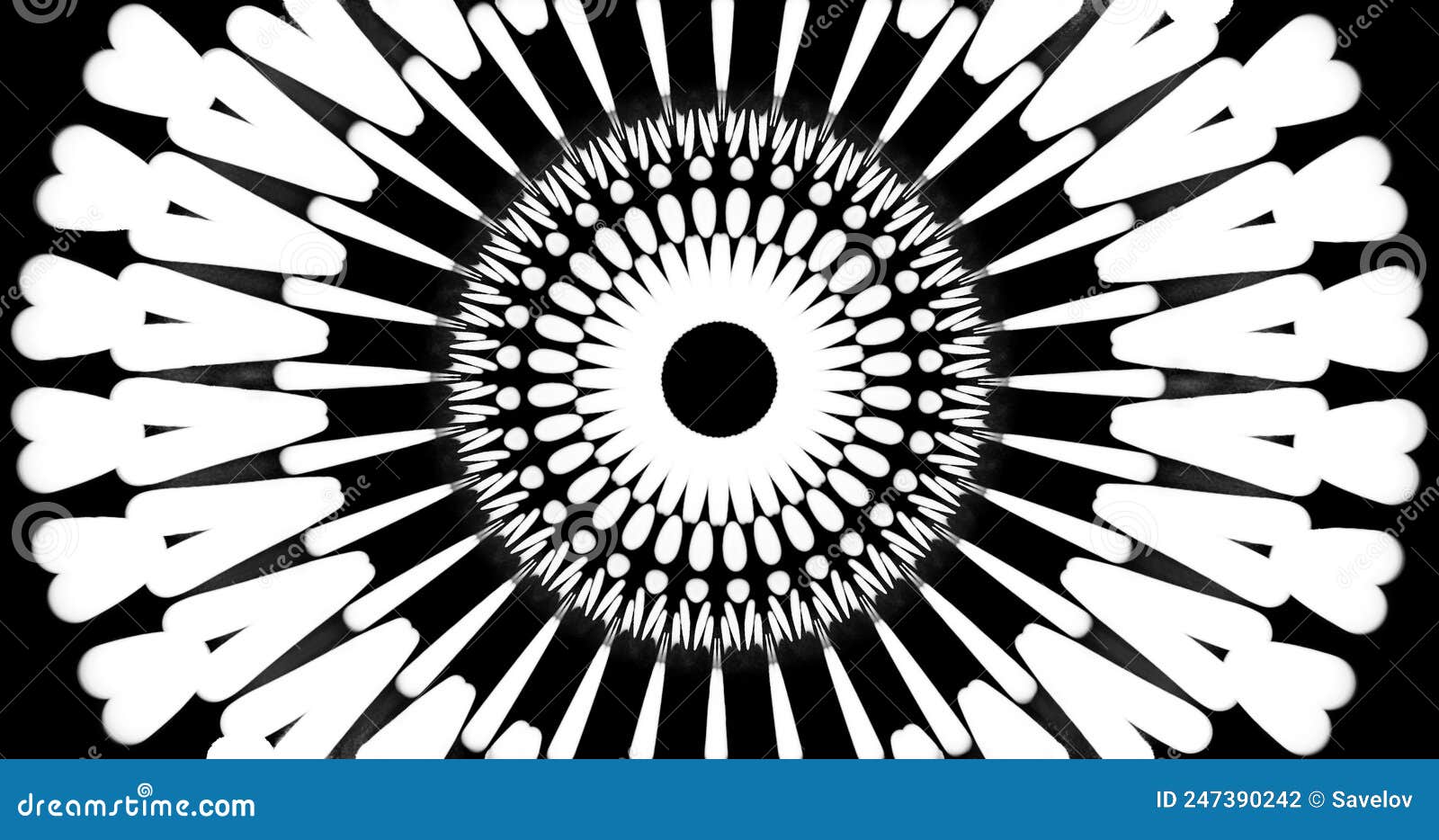 Render with Decorative Black and White Rounded Background Stock ...