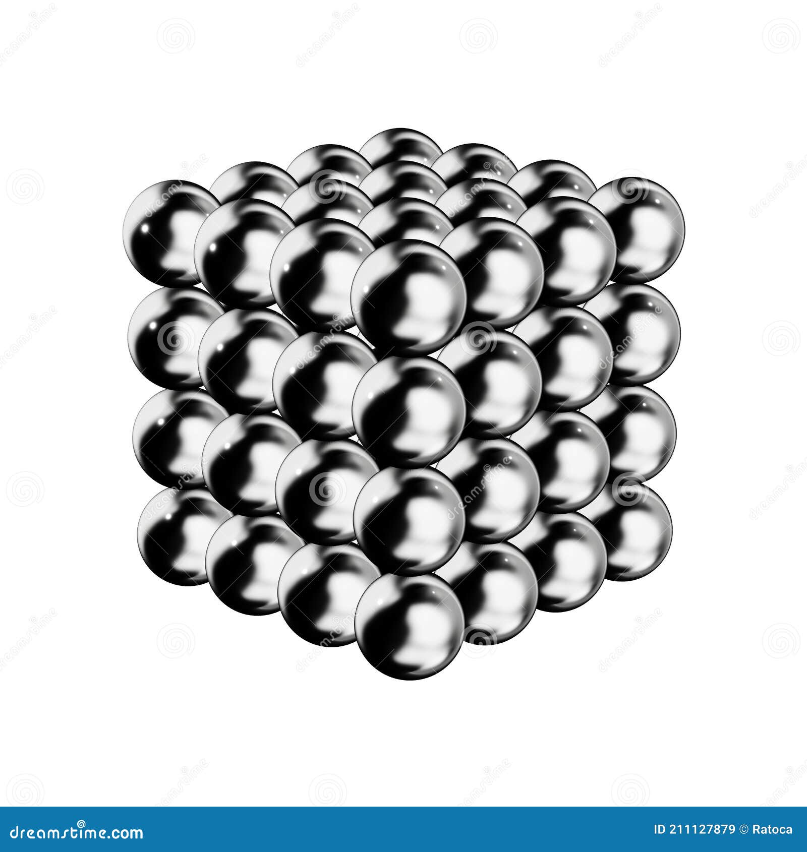 Render Design of Magnetic Balls Stock Illustration - Illustration of ...