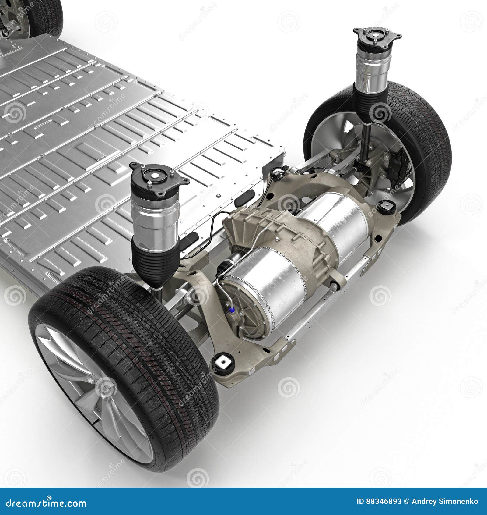 Electric Car Chassis With High Energy Battery Cells Pack Modular ...