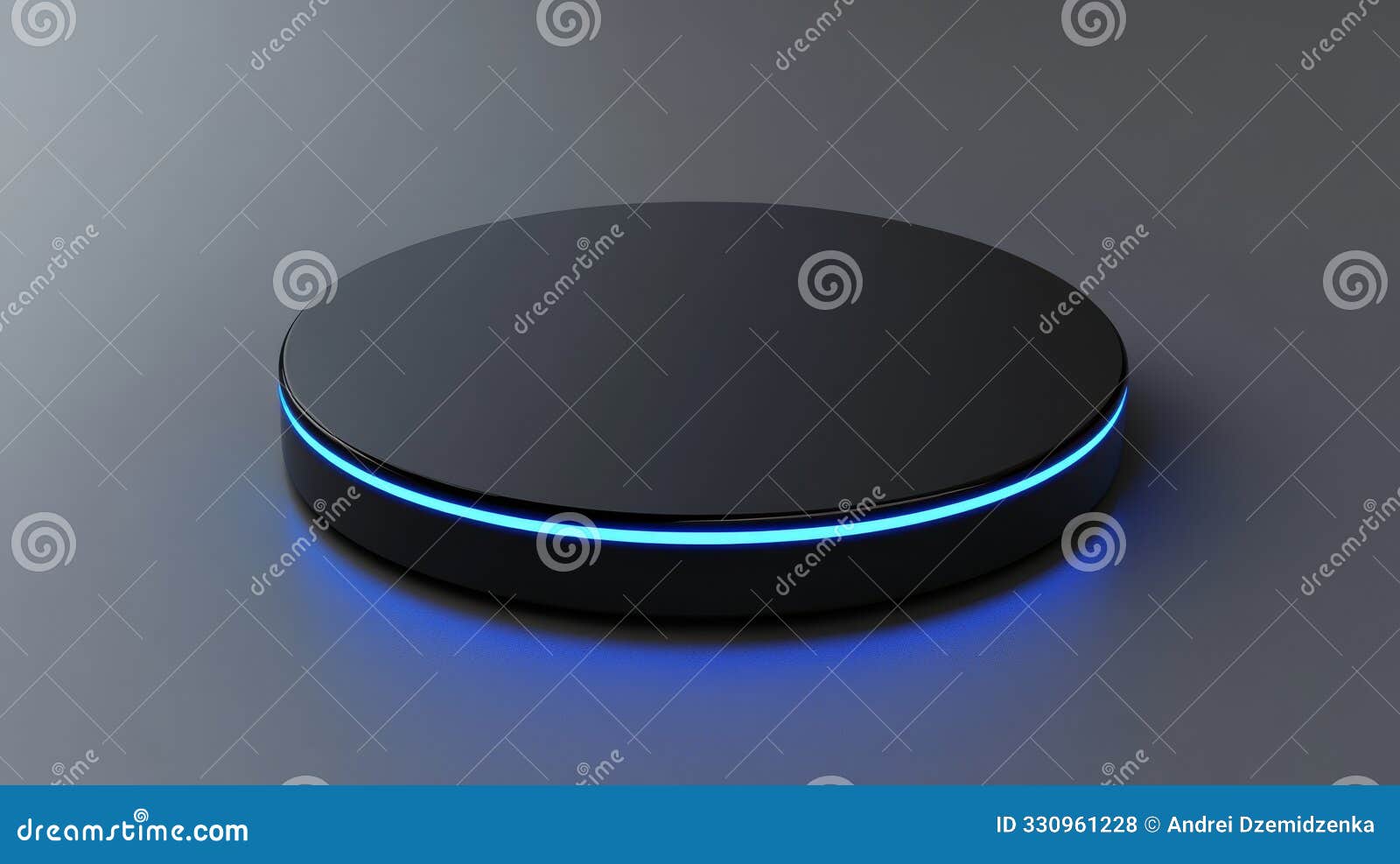 Render of Embossed Surface with Blue Illuminated Edge. Tech Background ...