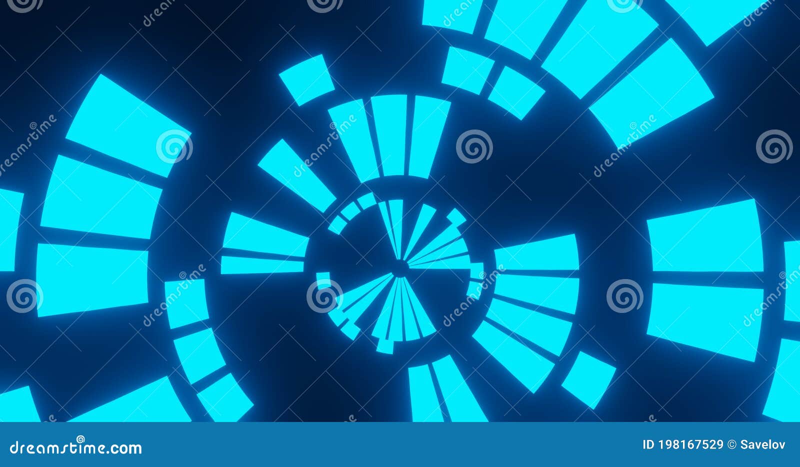 Render with Glowing Abstract Cyber Blue Background Stock Illustration ...