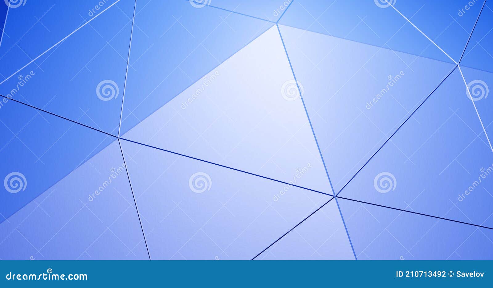 Render with a Grid of Blue Triangular Tiles Stock Illustration ...