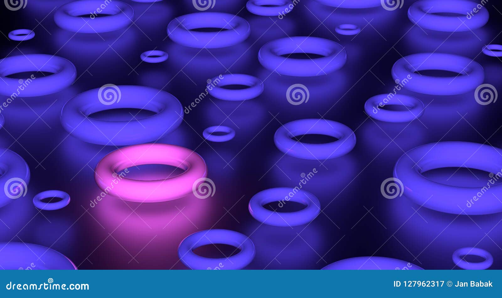 Purple Torus Basic Simple 3d Shapes Isolated On White Background ...