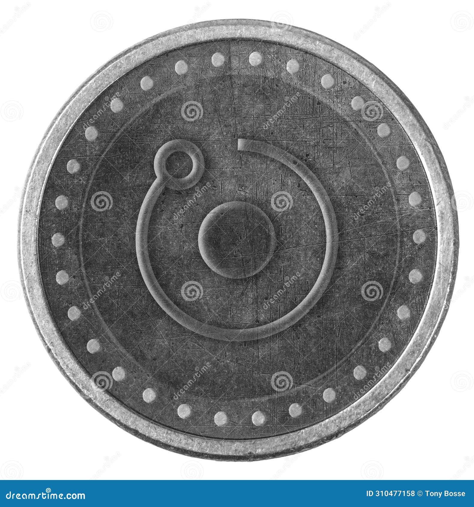 Render Grunge Silver Token stock illustration. Illustration of funds ...