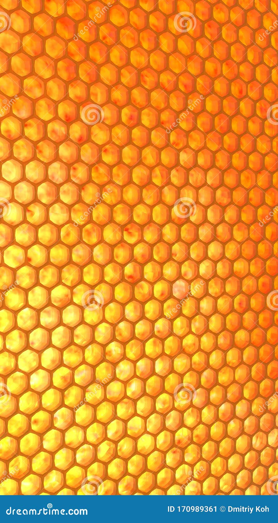 Render of a Honeycomb in Backlit Honeycombs Stock Image - Image of ...