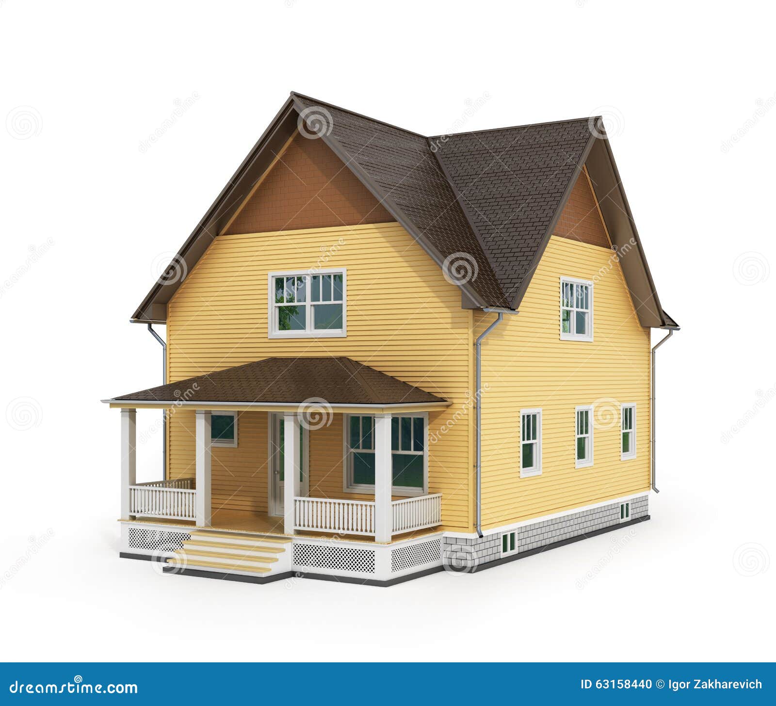 Render of house stock illustration. Illustration of architectural ...