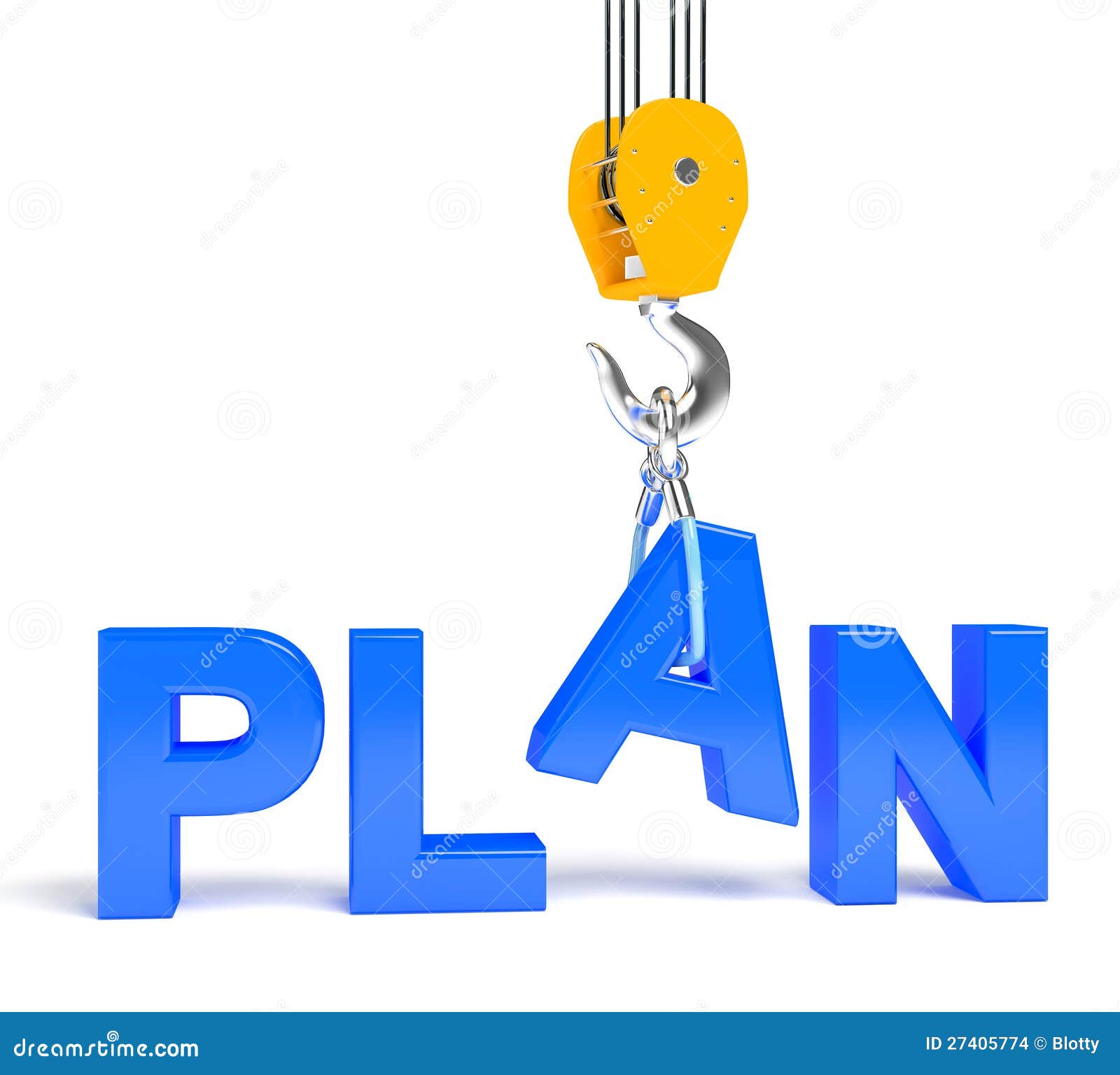 Render Illustration of Word Plan Stock Illustration - Illustration of ...