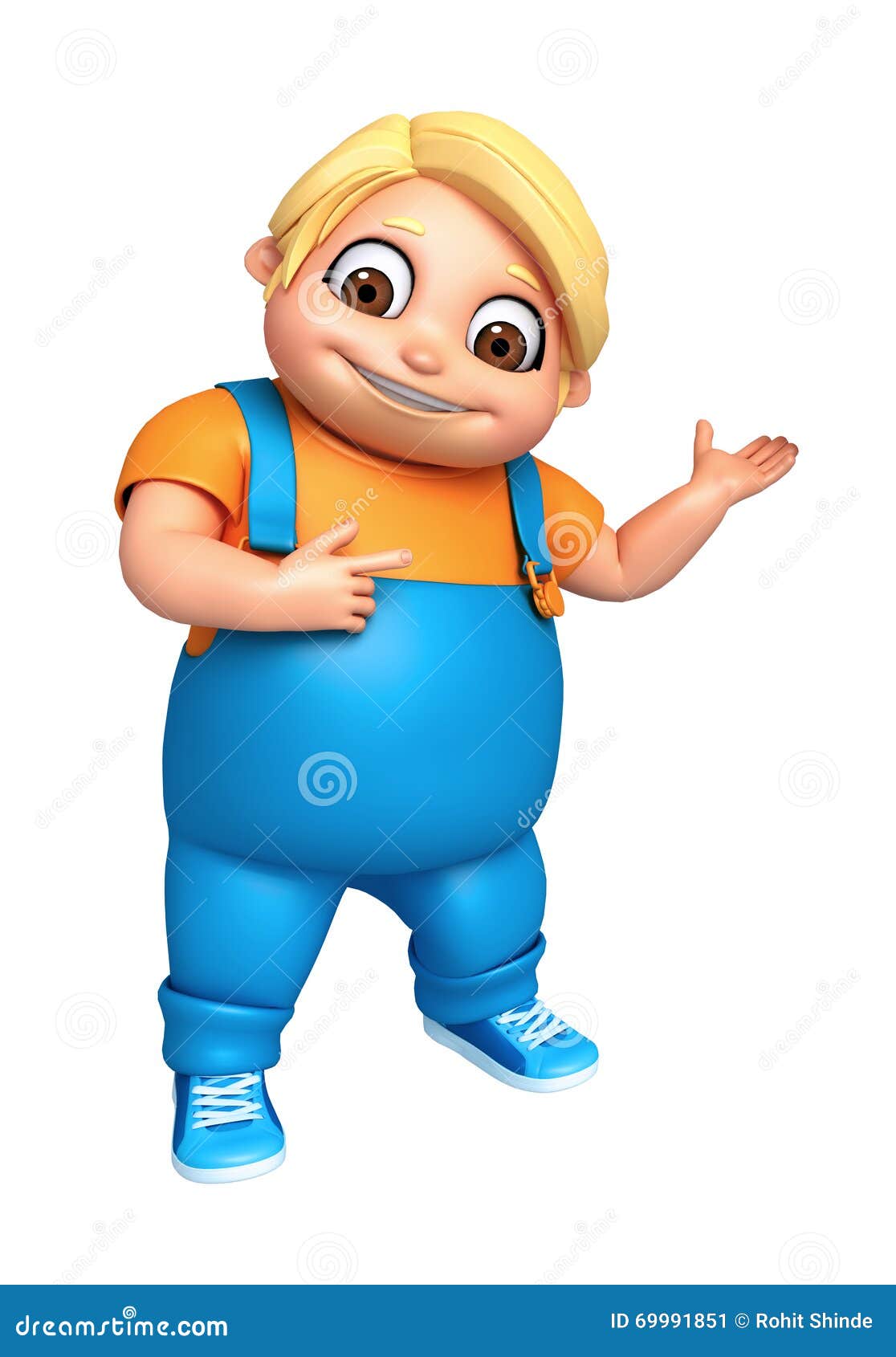 Render Of Little Boy Pointing Pose Royalty-Free Stock Photo ...