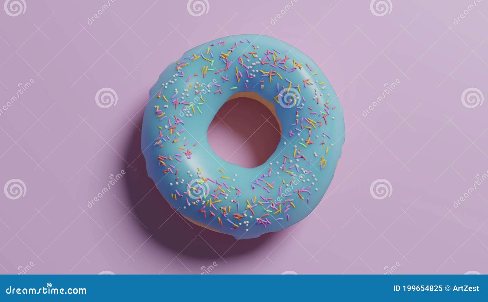 Render Loop Animation Rotating Donut Stock Video - Video of coffee ...