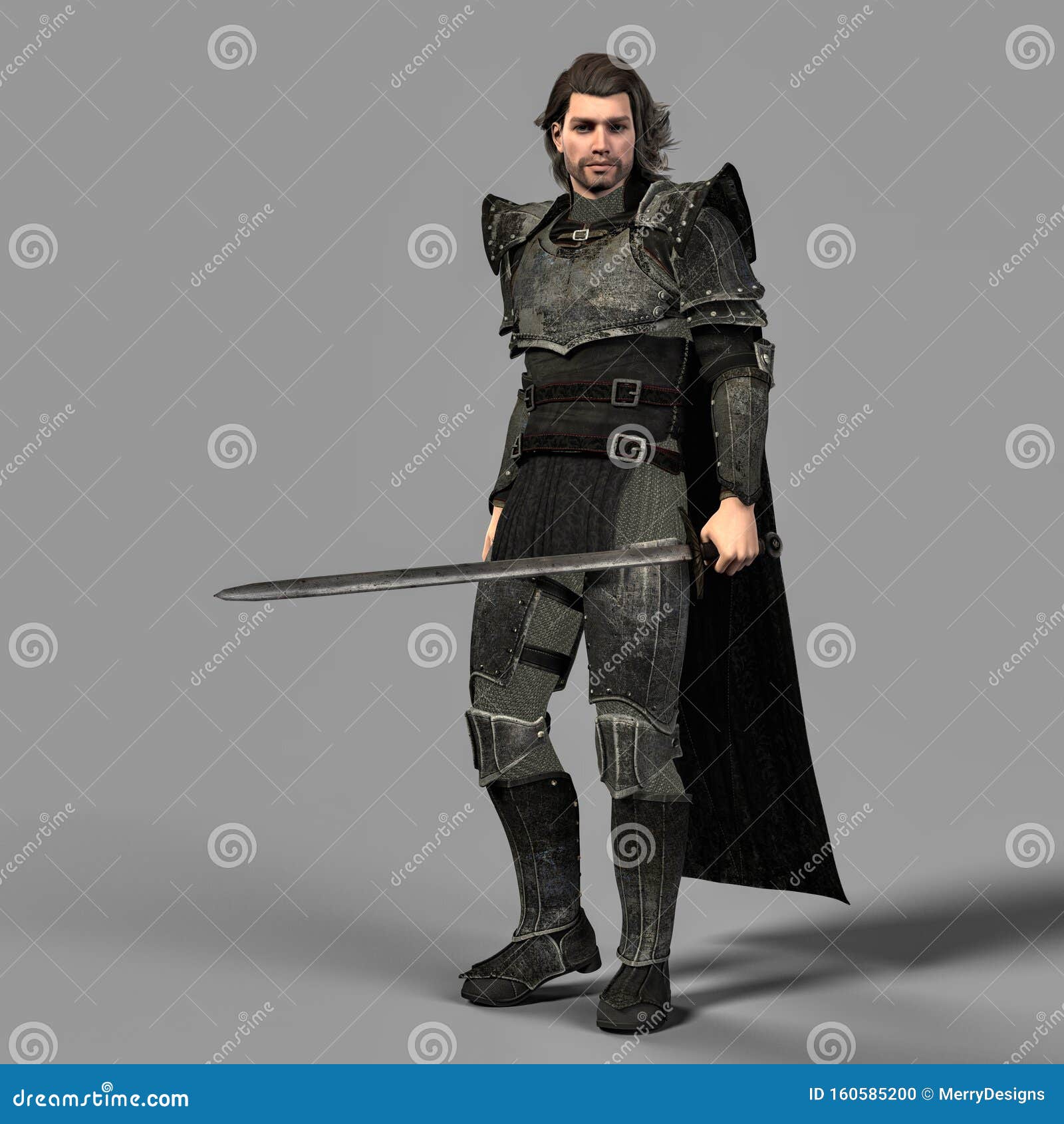 Render of Medieval Fantasy Knight Holding a Sword Stock Illustration ... Render of Medieval Fantasy Knight Holding a Sword Stock Illustration ...
