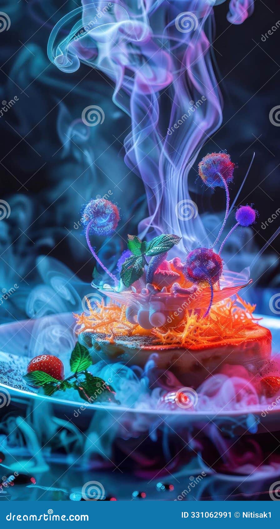 Render a Mesmerizing Scene of a Molecular Gastronomy Dish Transforming ...