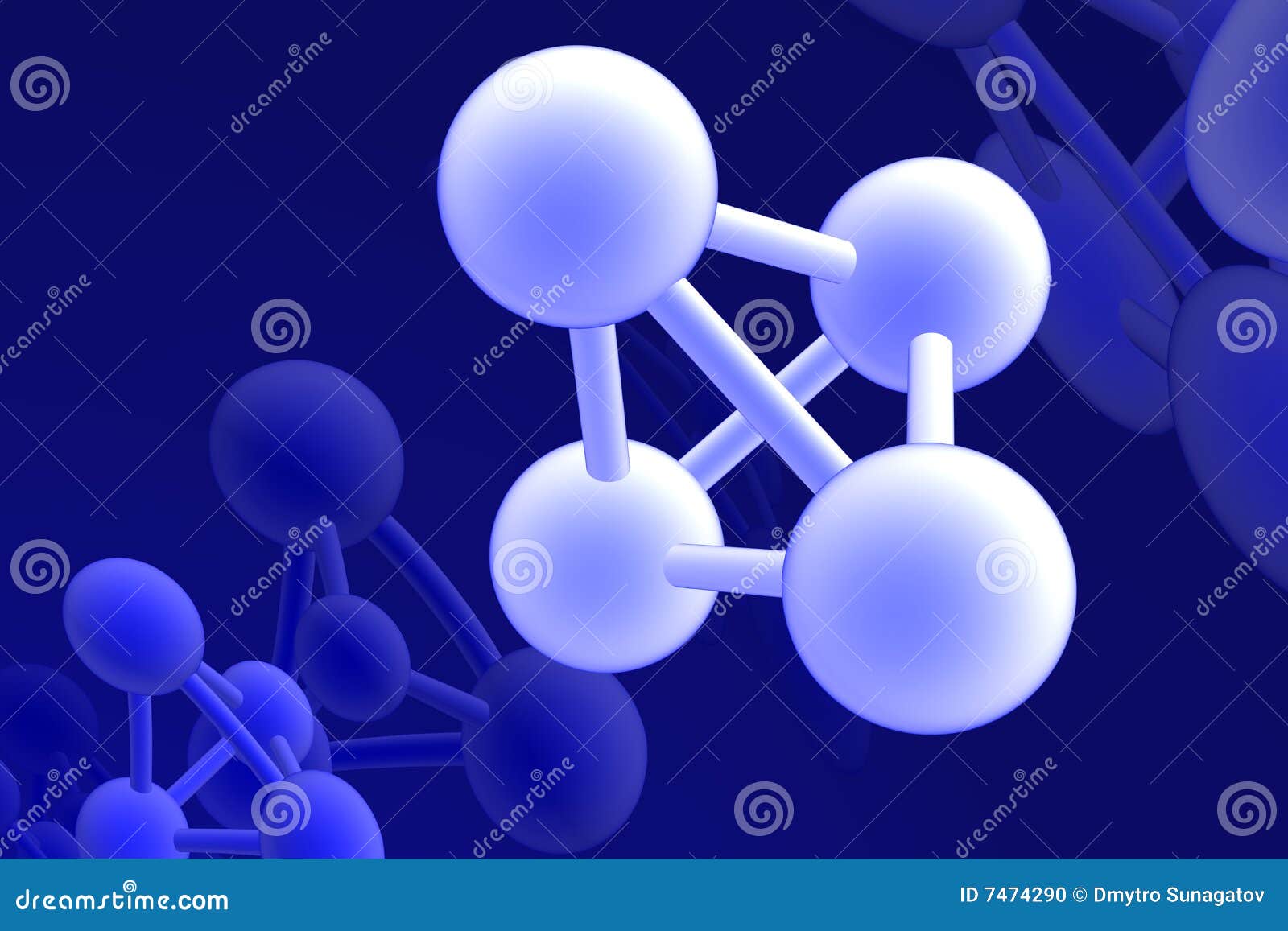 Render of molecule stock illustration. Illustration of biotechnology ...