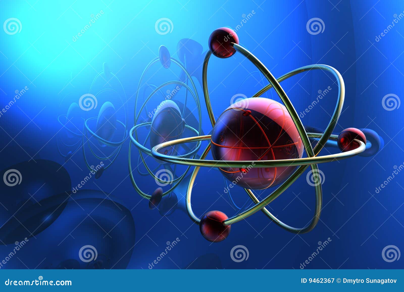 Render of molecule stock illustration. Illustration of cell - 9462367