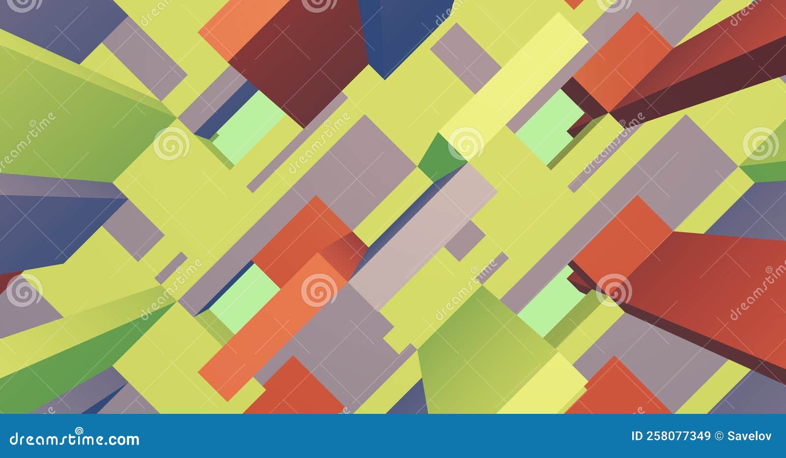 Render with Multicolor Diagonal Rectangles Stock Illustration ...