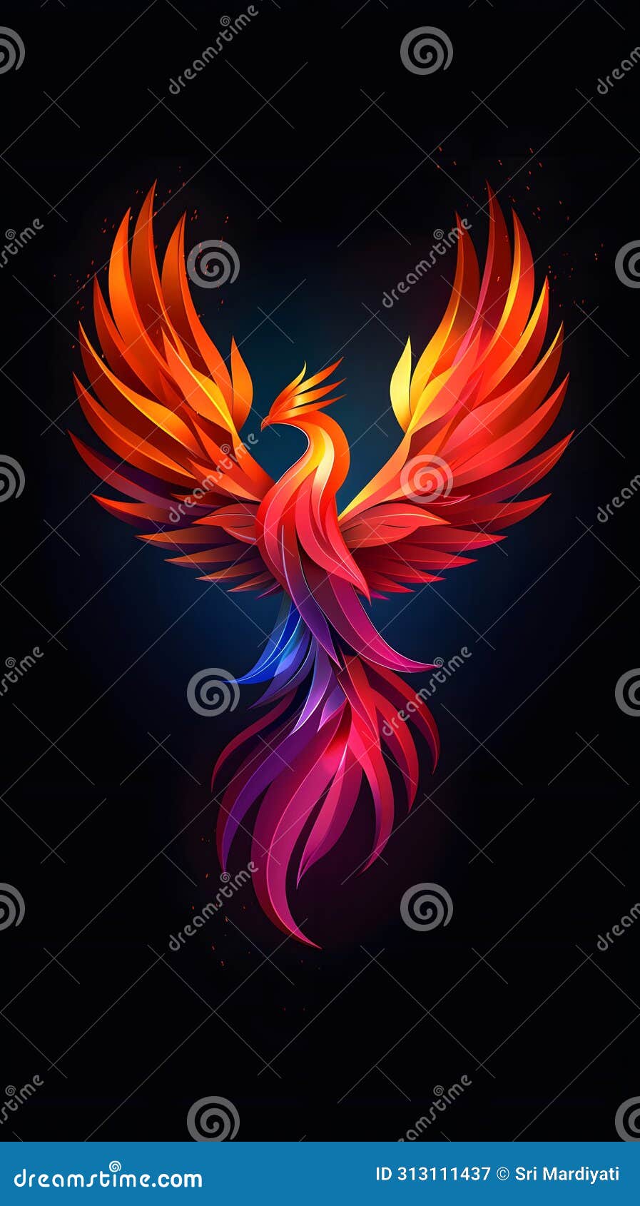 Render Neon Color Light Phoenix Background, the Phoenix Wallpapers are ...