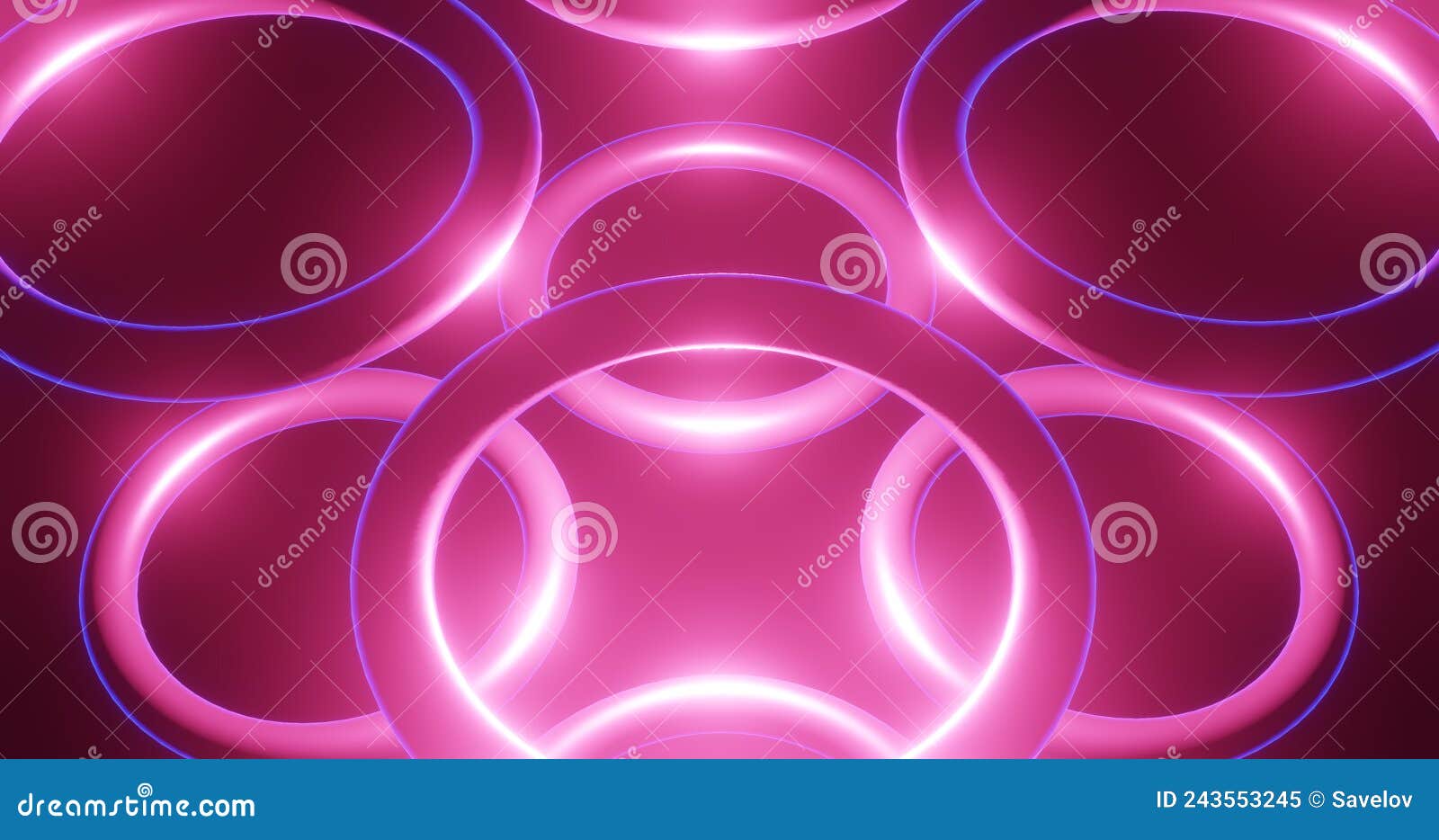 Render with Neon Pink Rings Stock Illustration - Illustration of ...