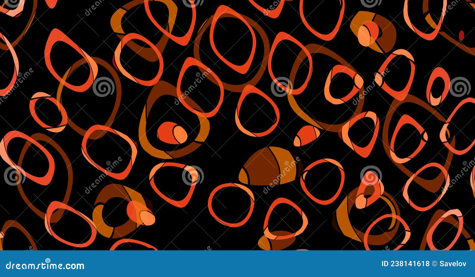 Render with Orange Curved Rounded Shapes Stock Illustration ...