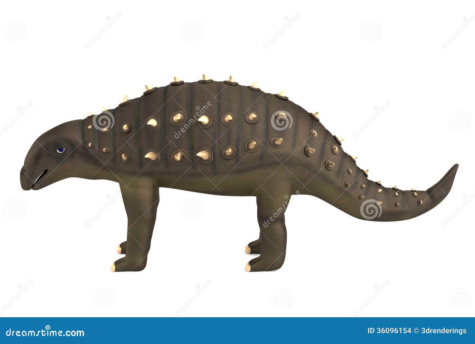 Render of panoplosaurus stock illustration. Illustration of object ...