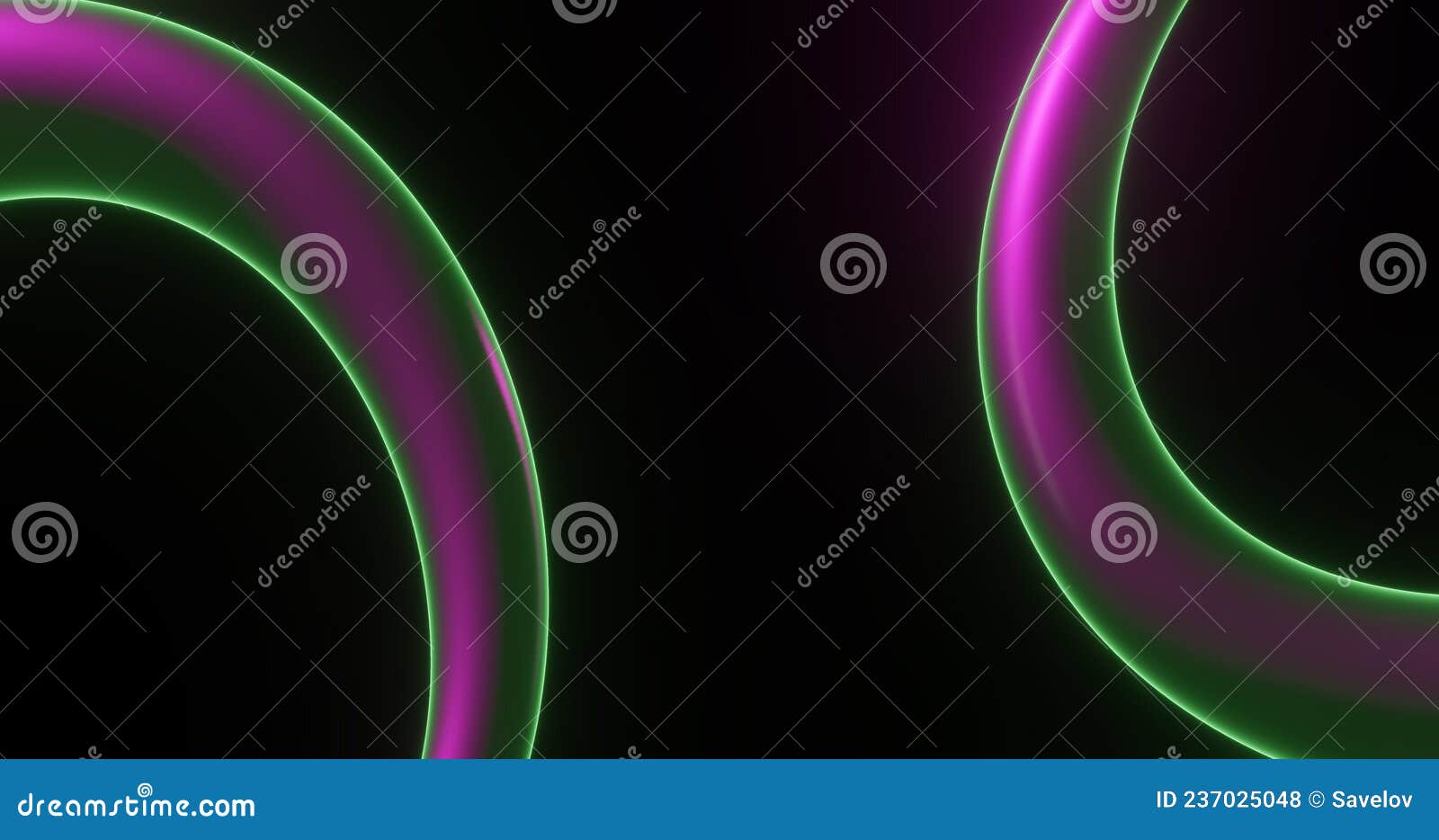 Render with Pink Curves with Glowing Green Edge on Black Background ...