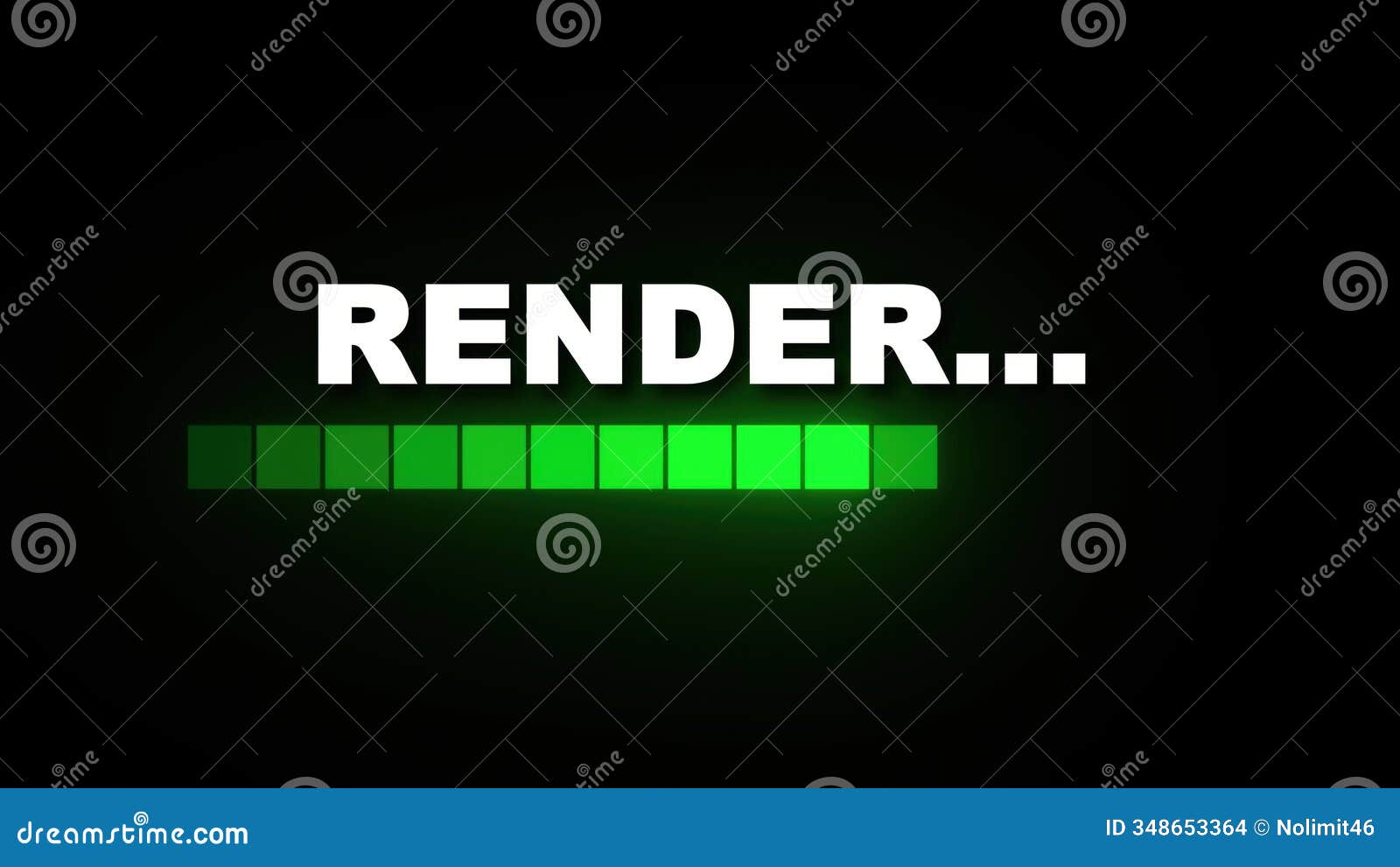 Render progress bar stock illustration. Illustration of uploading ...