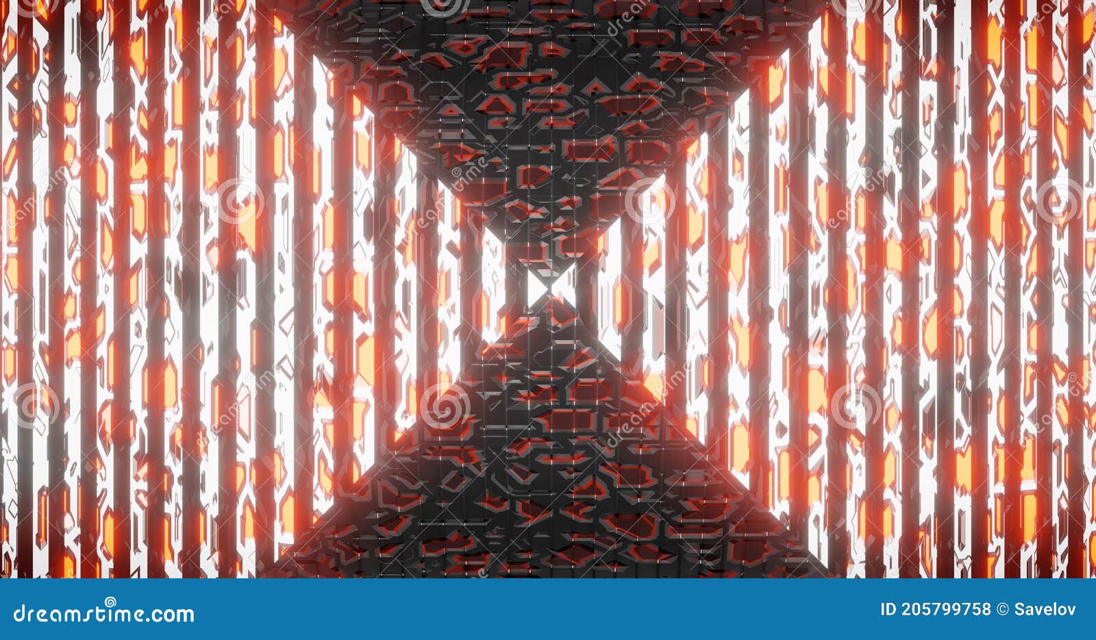 Render with Red Cyber Background Made of Dark and Light Triangles Stock ...