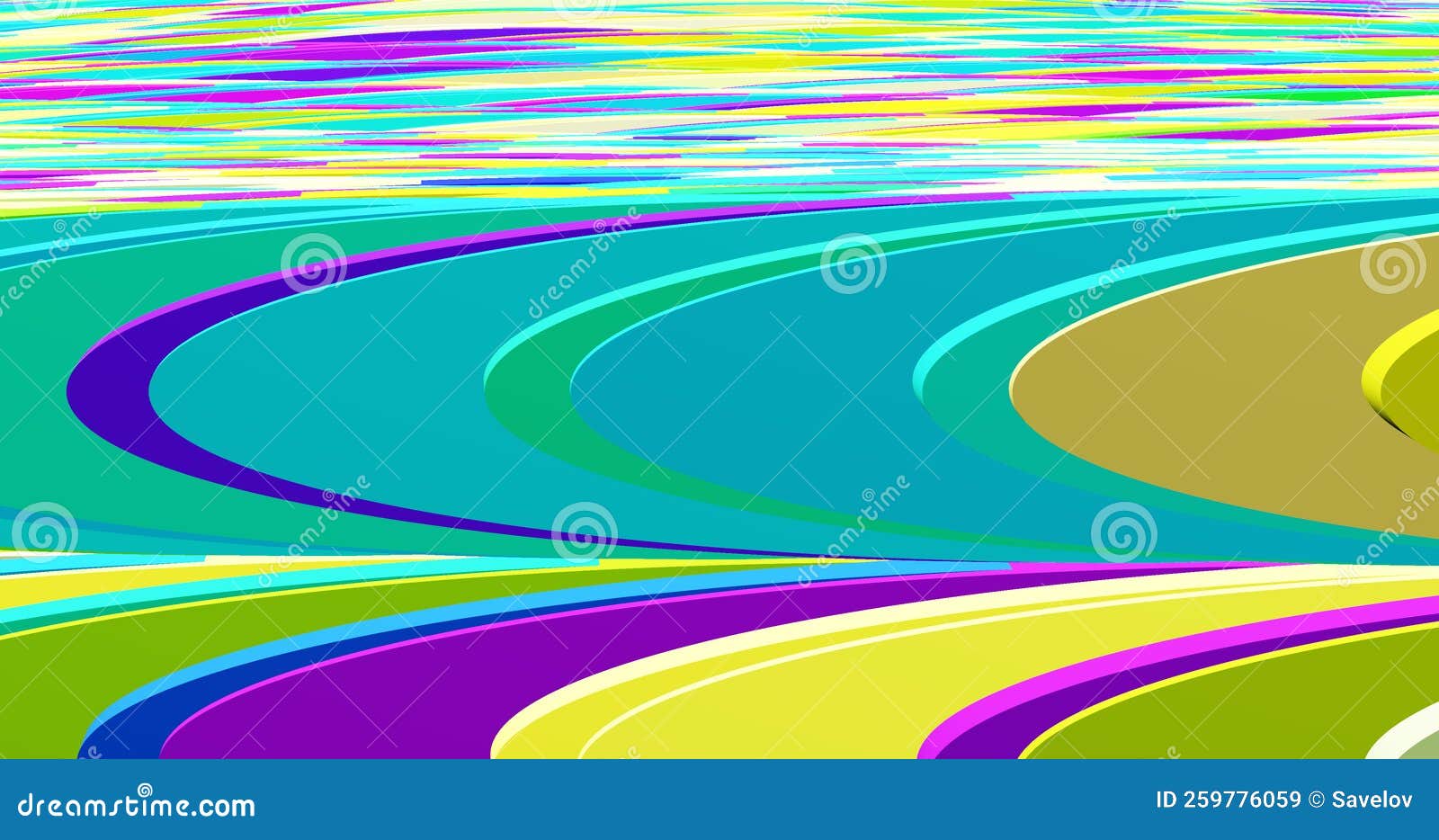 Render with Rounded Ellipses with Vibrant Colors Stock Illustration ...