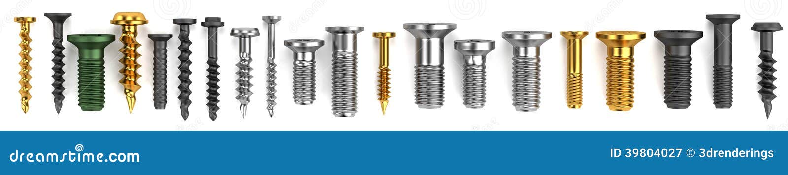 Render of screws stock illustration. Illustration of tool - 39804027