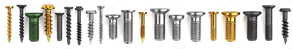 Render of screws stock illustration. Illustration of tool - 39804027