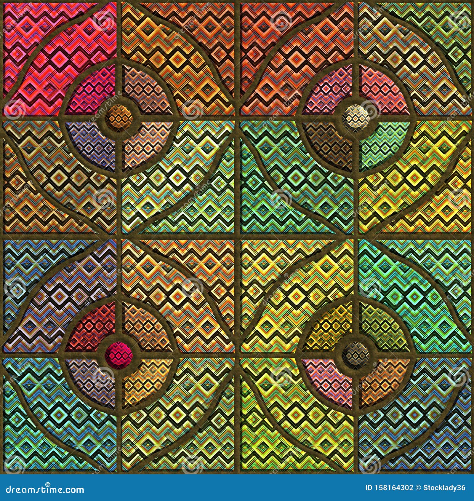 Render of Seamless Cloth Motive Background Tile Stock Illustration ...