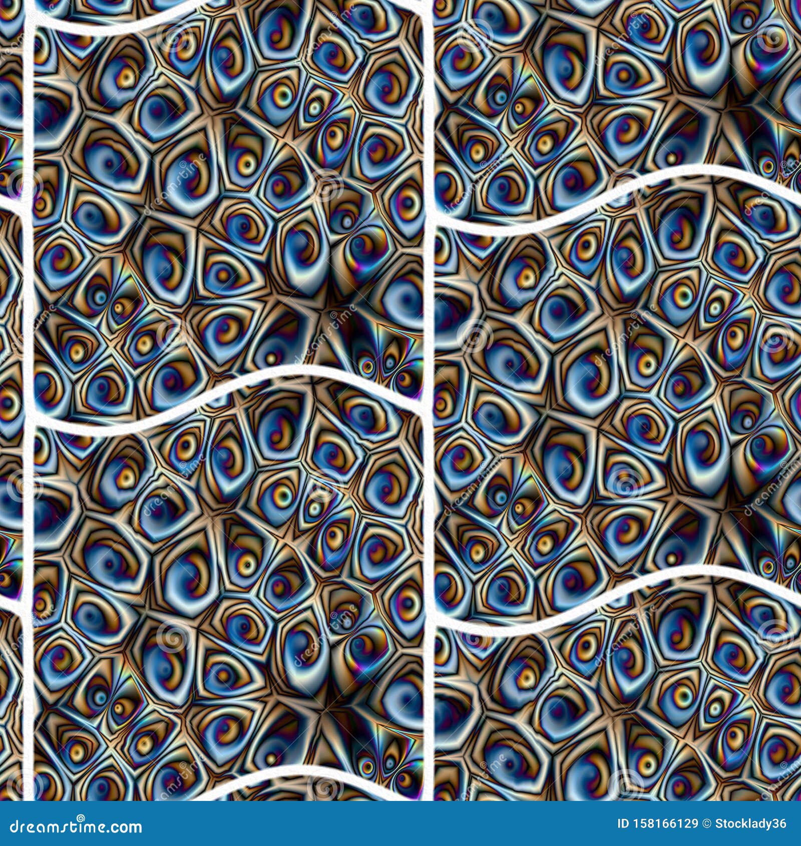 Render of Seamless Cloth Motive Background Tile Stock Illustration ...