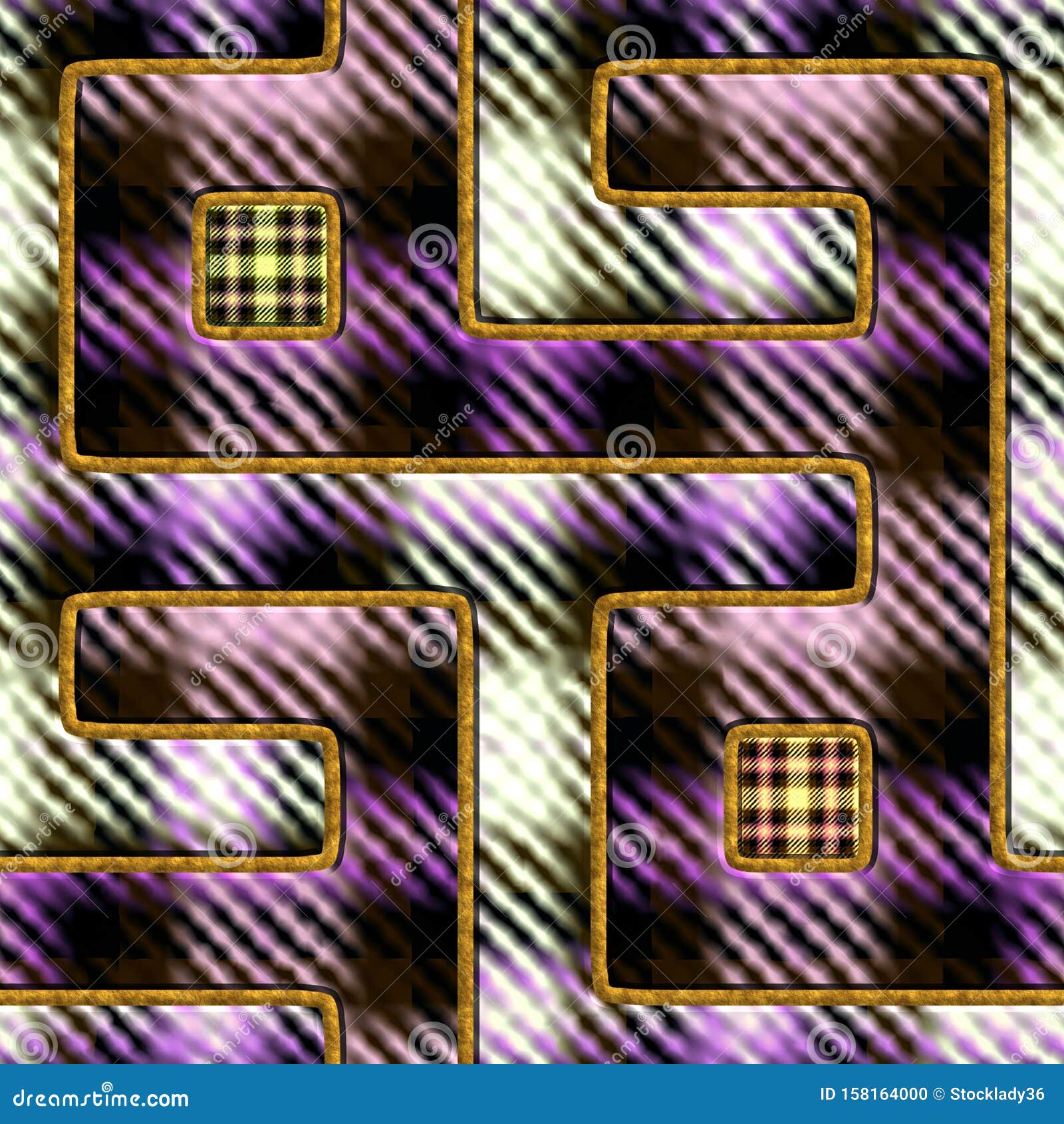 Render of Seamless Cloth Motive Background Tile Stock Illustration ...