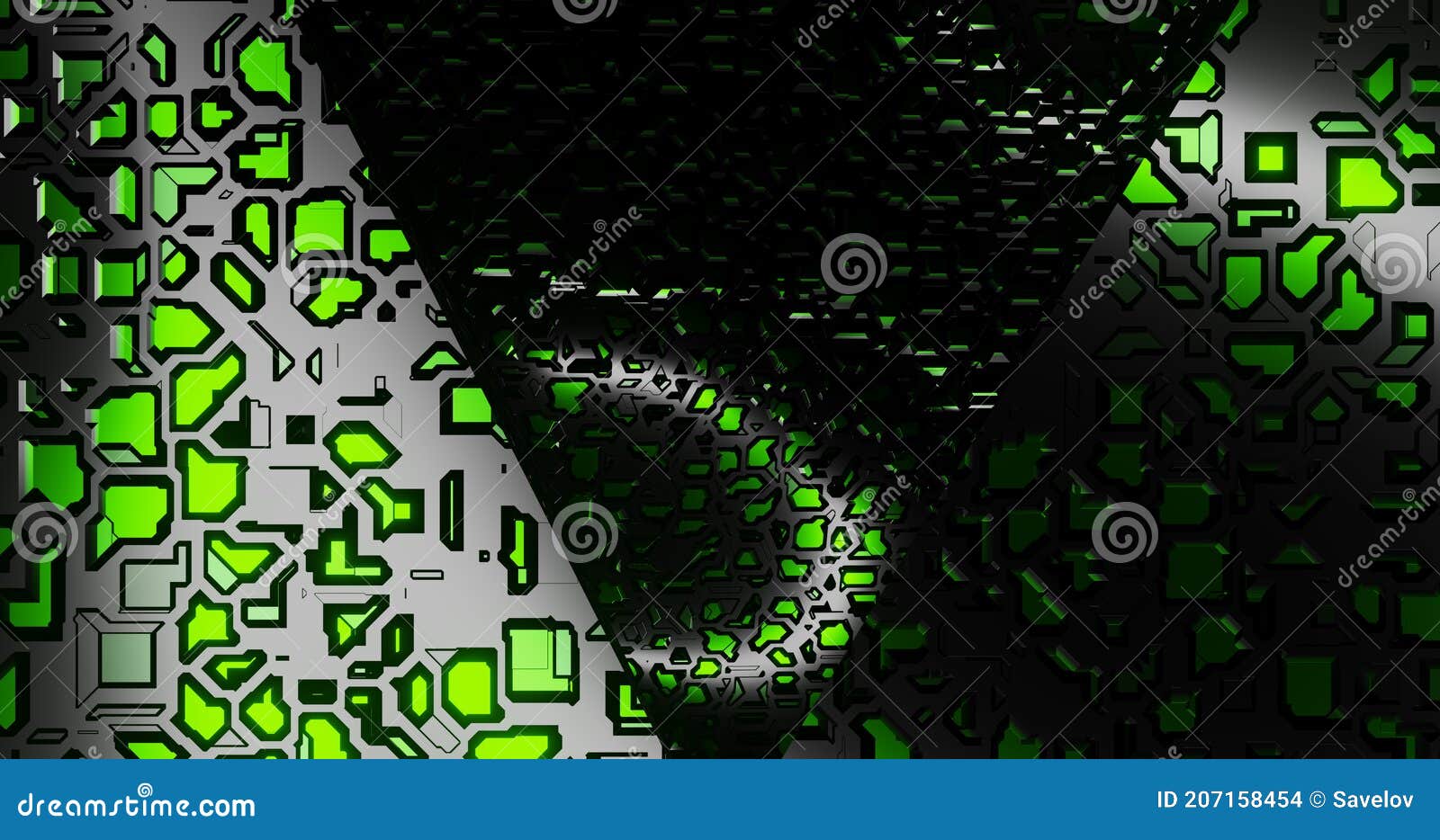 Render with Simple Techno Green Background Stock Illustration ...