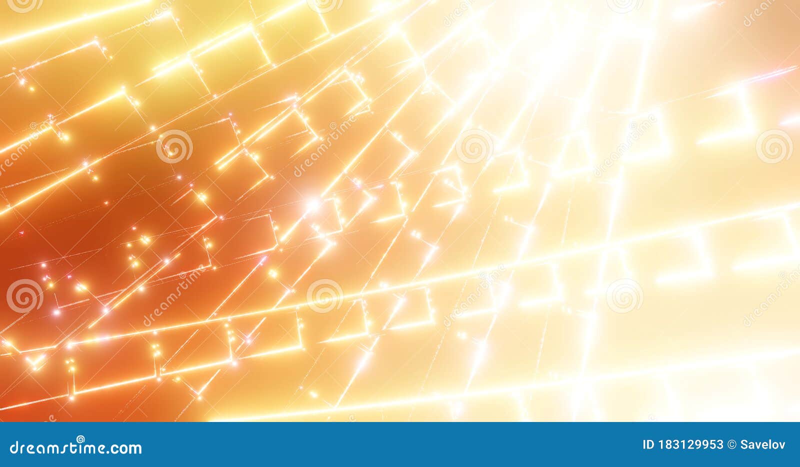 Render with a Structure and Bright Lights Stock Illustration ...