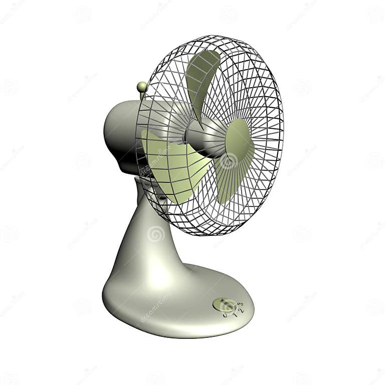 Render of a table fan stock illustration. Illustration of blades - 4146568