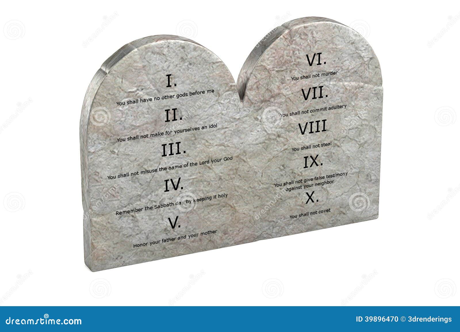 Render of ten commandments stock illustration. Illustration of ...