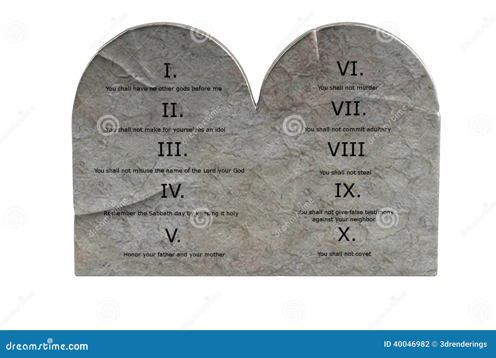 Render of ten commandments stock illustration. Illustration of ...