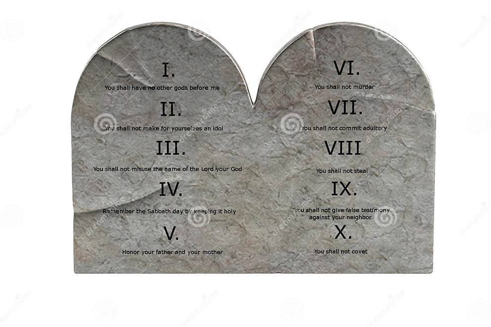 Render of ten commandments stock illustration. Illustration of ...