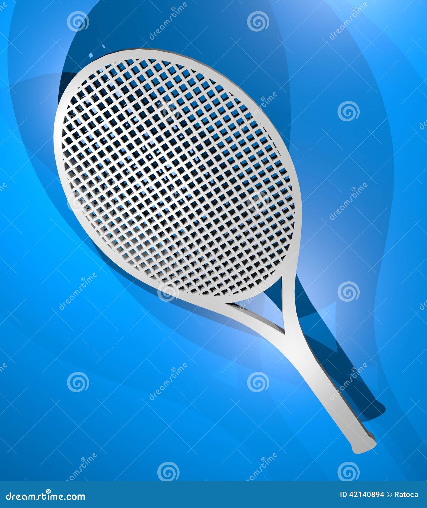 Render tennis racket stock illustration. Illustration of play - 42140894