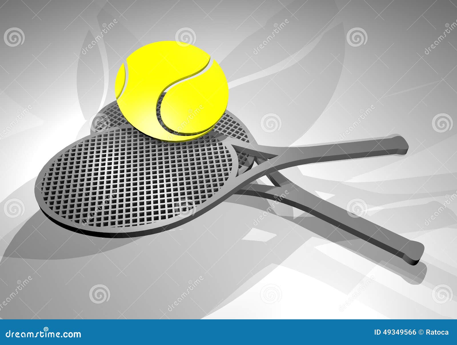 Render tennis rackets stock illustration. Illustration of leisure ...